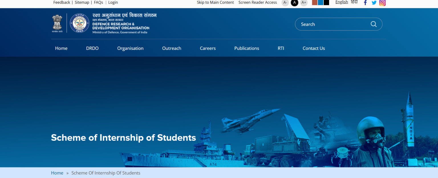 DRDO Internship 2025 | Eligibility & All Other Details