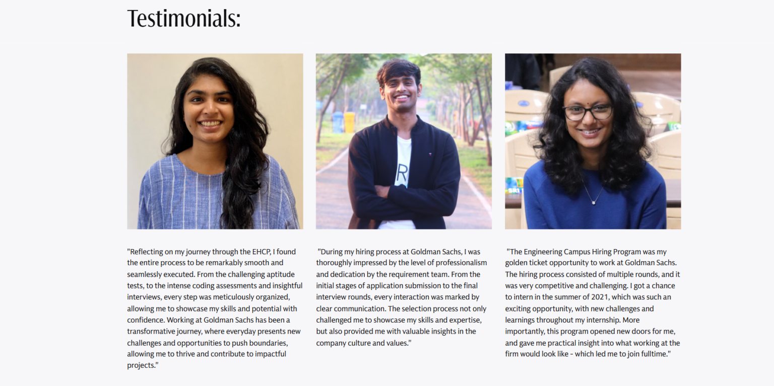 Goldman Sachs Internship 2025 - Internship Schemes